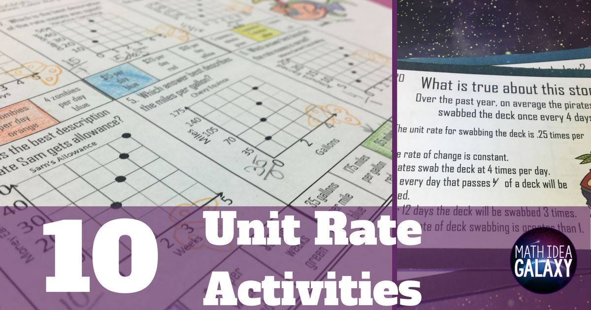 10 Activities To Make Unit Rate Stick Idea Galaxy